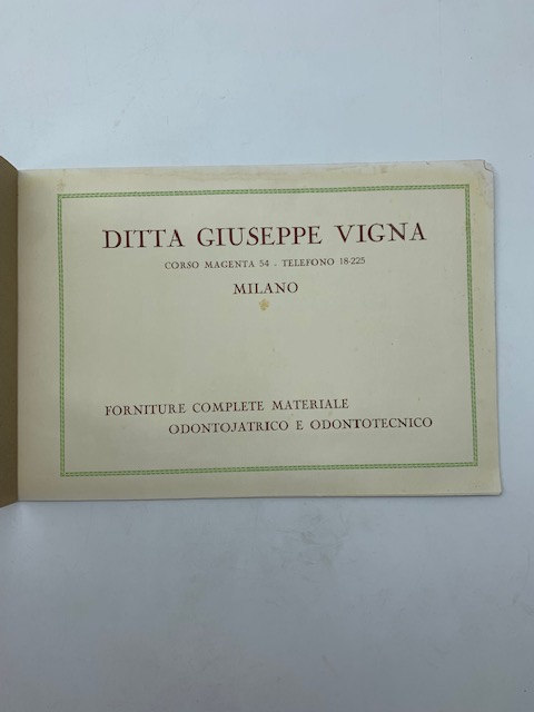 CATALOGO Giuseppe Vigna. Forniture complete materiale odontoiatrico