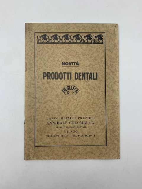 CATALOGO COMEMRCIALE VINTAGE Novita' prodotti dentali Degussa