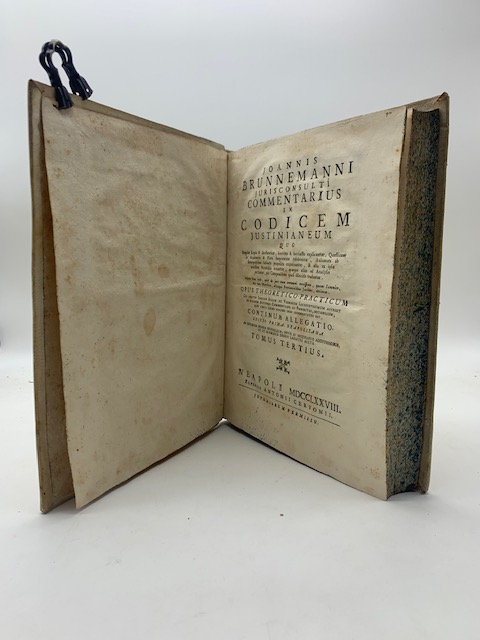 Brunnemann, Commentarius in Codicem Justinianeum. Tomus tertius 1778